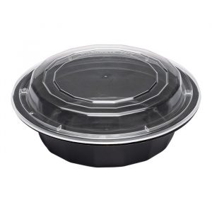 Plastic Circular Container (Black) - Ultracare